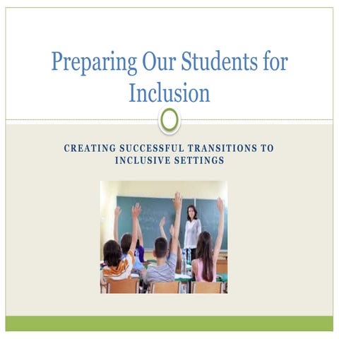 Preparing Our Students for Inclusion: A Teacher Professional ...