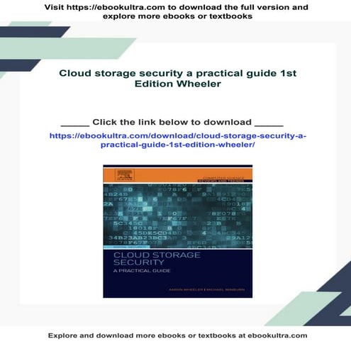 Cloud storage security a practical guide 1st Edition Wheeler | PDF