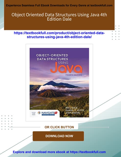 Get Object Oriented Data Structures Using Java 4th Edition Dale Free 9036