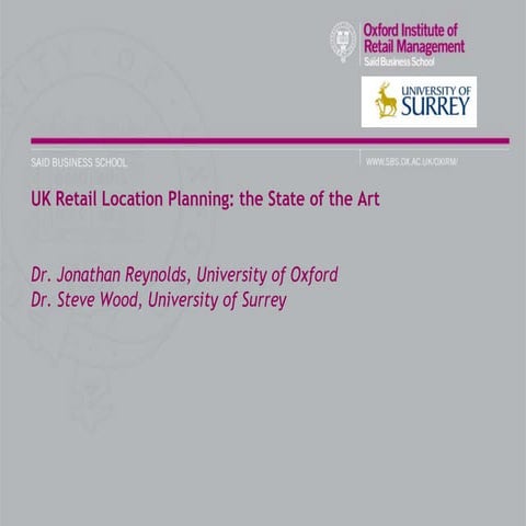 UK Retail Location Planning | PPT