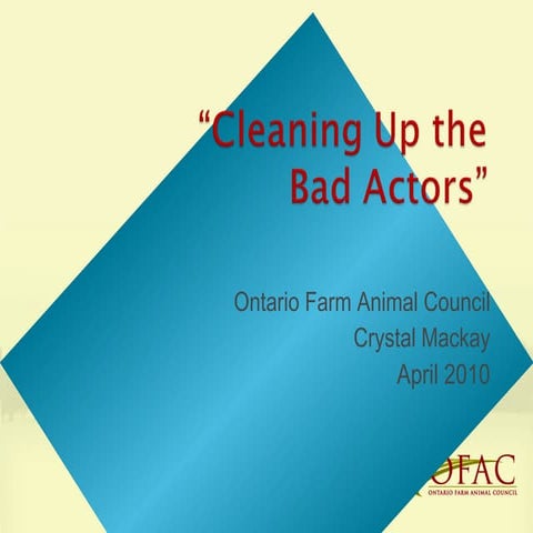 Crystal Mackay - Cleaning Up the Bad Actors | PPT