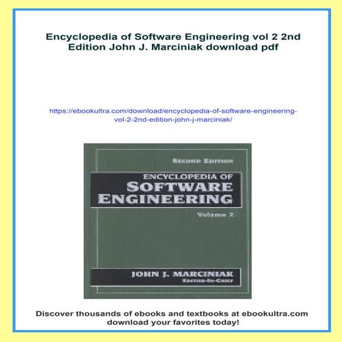 Encyclopedia of Software Engineering vol 2 2nd Edition John J ...