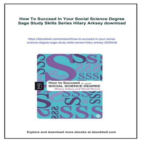 How To Succeed In Your Social Science Degree Sage Study Skills Series ...