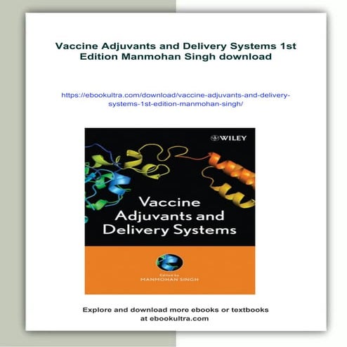 Vaccine Adjuvants and Delivery Systems 1st Edition Manmohan Singh | PDF