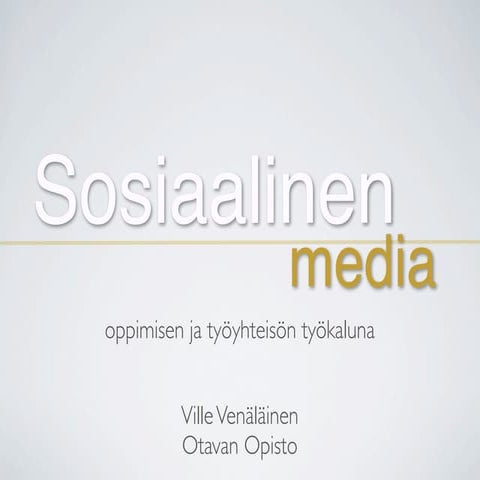 100526 stkl sosiaalinen media | PPT