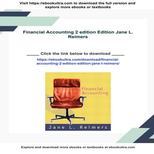 Financial Accounting 2 edition Edition Jane L. Reimers | PDF