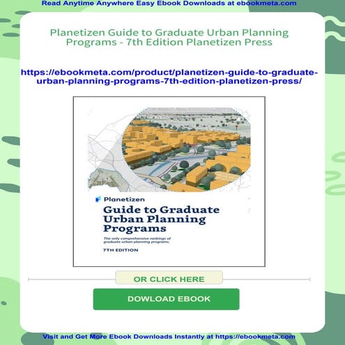 Planetizen Guide to Graduate Urban Planning Programs - 7th Edition Planetizen Press | PDF