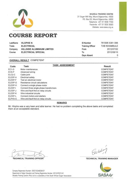 SETA Certificate | PDF