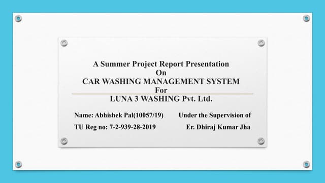 A summer Project Report on Cafe Management System | PPTX