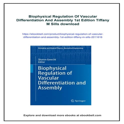 Biophysical Regulation Of Vascular Differentiation And Assembly 1st ...