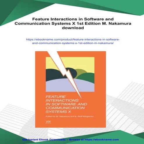Feature Interactions in Software and Communication Systems X 1st ...