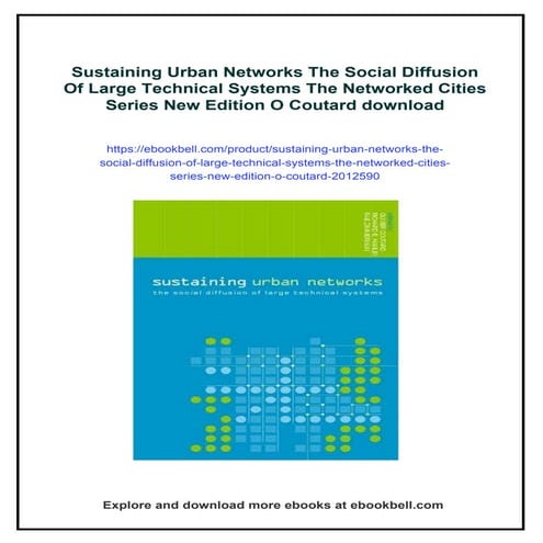 Sustaining Urban Networks The Social Diffusion Of Large Technical ...