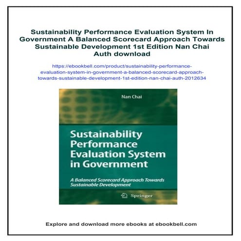 Sustainability Performance Evaluation System In Government A Balanced ...