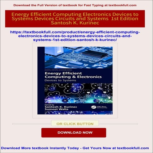 Complete Download Energy Efficient Computing Electronics Devices to Systems Devices Circuits and ...