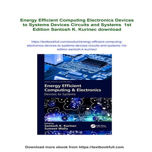Energy Efficient Computing Electronics Devices to Systems Devices ...