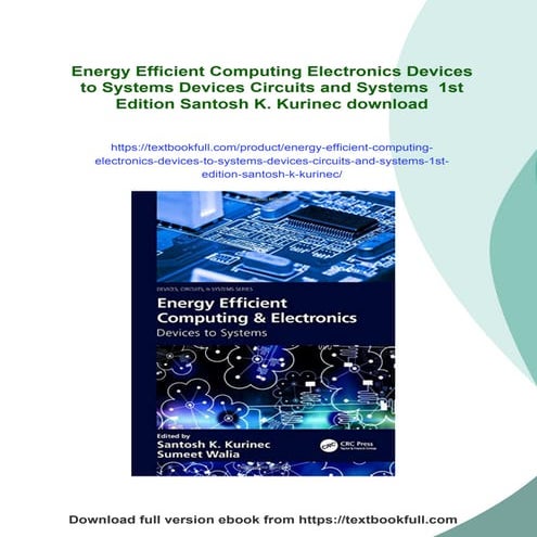 Energy Efficient Computing Electronics Devices to Systems Devices ...