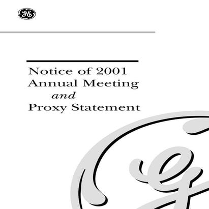GE# 2001 Proxy Statement (PDF) | PDF