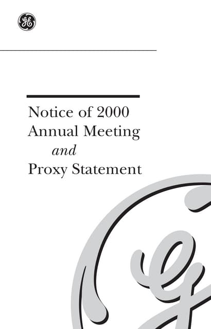 GE# 2002 Proxy Statement | PDF