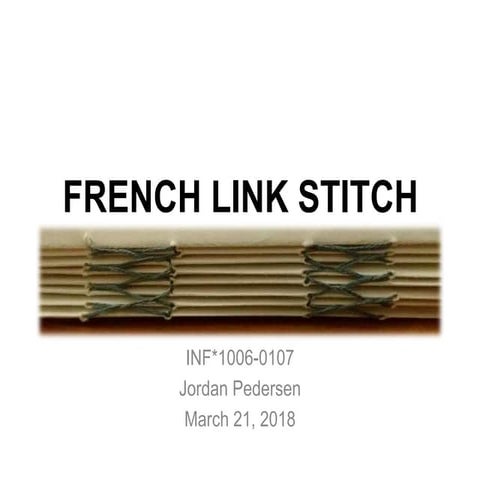 French Link Book Binding | PPTX