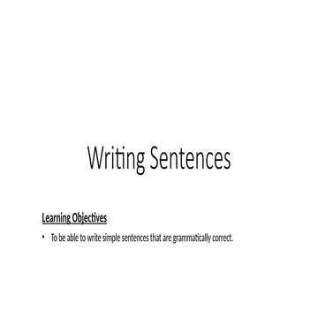 Writing Gujarati Sentences Powerpoint Pres | PPTX