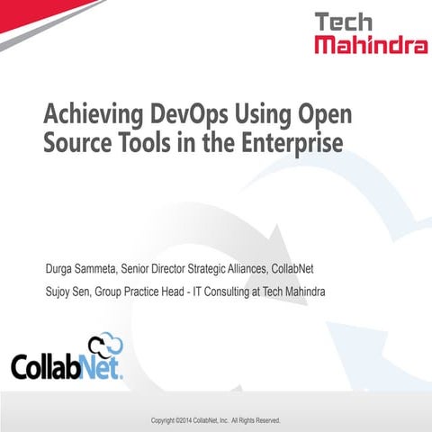 Achieving Devops Using Open Source Tools In The Enterprise Ppt