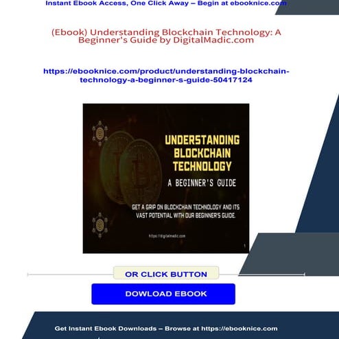 (Ebook) Understanding Blockchain Technology: A Beginner's Guide by DigitalMadic.com