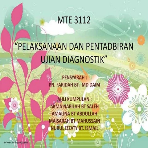 100876101 perbentangan-ujian-diagnostik-130625012127-phpapp01 | PPTX