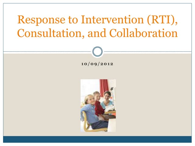 Response To Intervention (RTI) presentation | PPT