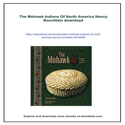 The Mohawk Indians Of North America Nancy Bonvillain | PDF