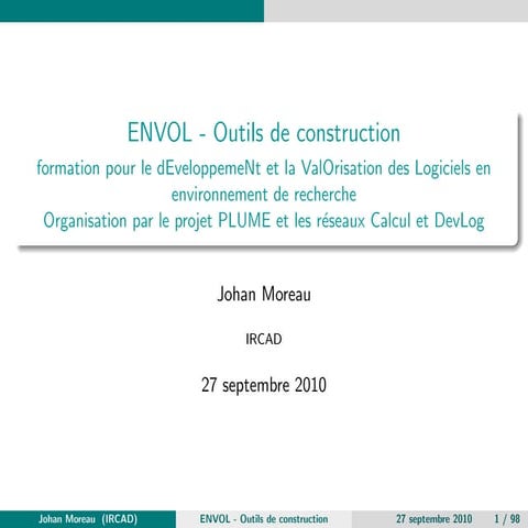 Outils de construction pour la recherche | PDF | Programming Languages ...