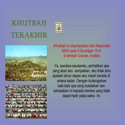 khutbah-terakhir RASULLULAH SAW | PPS