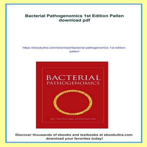 Bacterial Pathogenomics 1st Edition Pallen | PDF