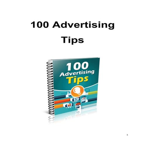 100 Advertising Tips | PDF