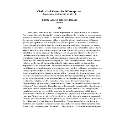 100 años de soledad gabriel garcía márquez | DOCX