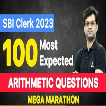 100 ARITHMETIC SBI CLERK.pdf for sbi clerk | PDF