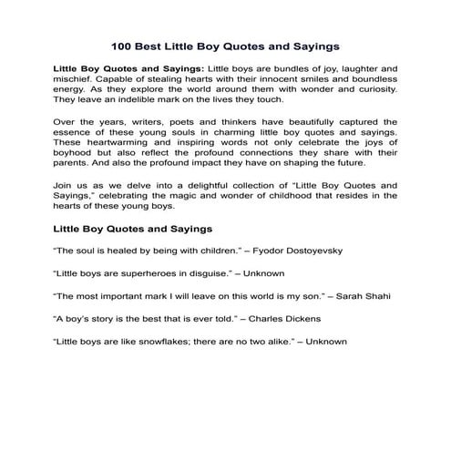 100 Best Little Boy Quotes and Sayings.pdf