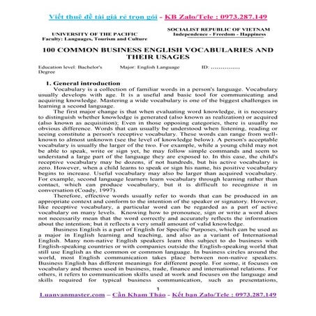 100 Common Business English Vocabularies And Their Usages.docx