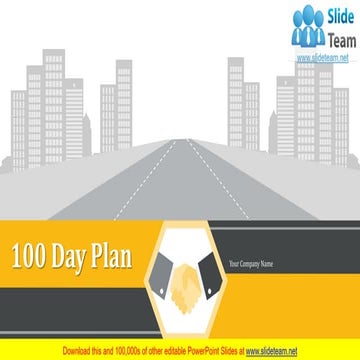 100 Day Plan PPT Summary Graphics Download Deliver Strategic Proposal | PDF