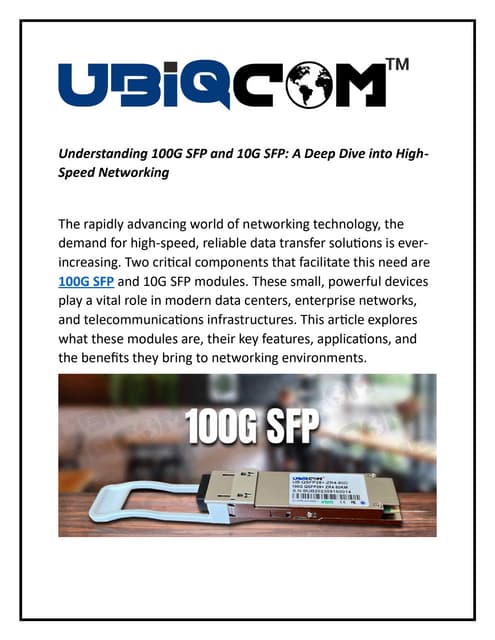 Difference Between SFP Modules and SFP+ Modules .pdf