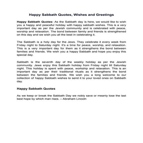 100+ Happy Sabbath Quotes, Wishes and Greetings.pdf
