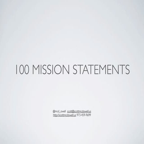 100 Mission Statements | KEY