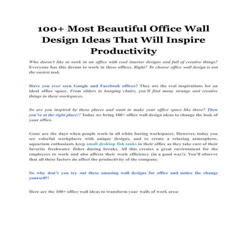 100+ most beautiful office wall design ideas that will inspire ...
