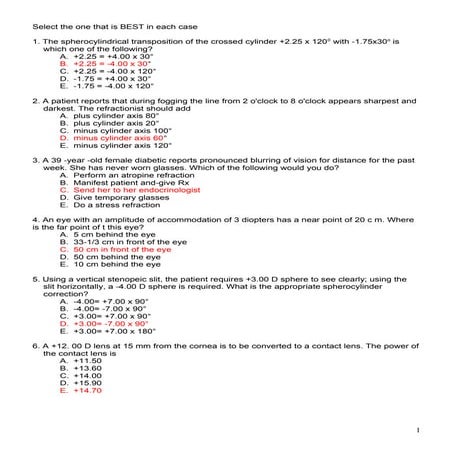 100 Multiple Choice Questions (MCQS) Optics & refraction.doc