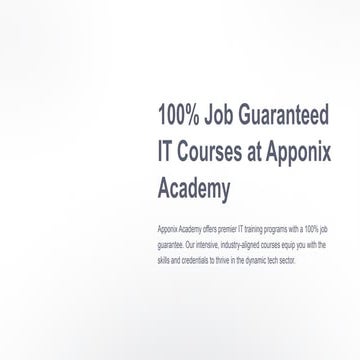 100% Job Guaranteed IT Courses In Bangalore | PPT
