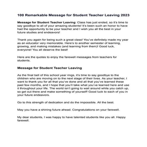 100 Remarkable Message for Student Teacher Leaving 2023.pdf