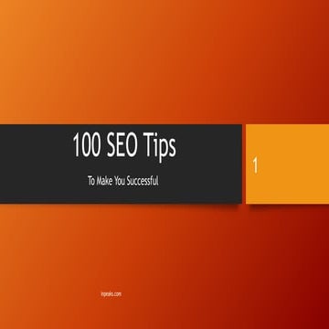 100 seo tips | PPT