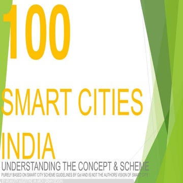 100 smart cities India-CONCEPT & SCHEME | PDF