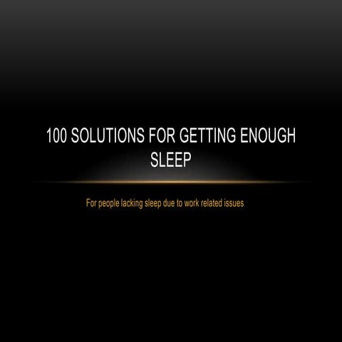 Nightmares Sleep Disorder Solutions | PPTX