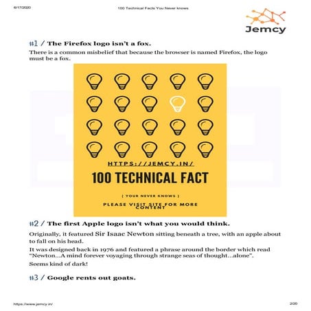 100 technology facts | PDF