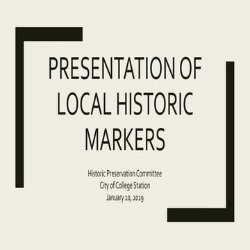 100th Historical Marker | PPTX
